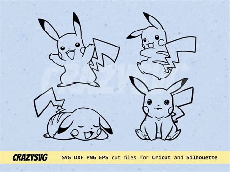 Pikachu Outline Svg Vector Vectorency