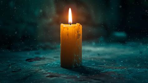 Waving Candle Light In Dark Room Night Motion Loop 44856869 Stock