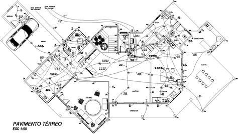 Luxury Villa Ground Floor Plan Structure Details Autocad File Cad Drawing Dwg Format