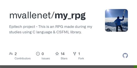 Github Mvallenetmyrpg Epitech Project This Is An Rpg Made During