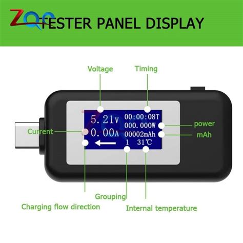 C타입 Usb 테스터 Dc 디지털 전압계 Usb C 전압 전류계 감지기 C타입 파워 뱅크 충전기 표시기 측정 및 분석 장비