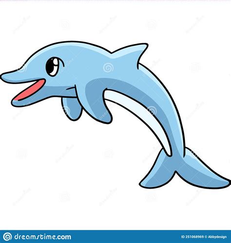 Illustrazione Di Clipart A Colori Per Le Vignette Sui Delfini Illustrazione Vettoriale