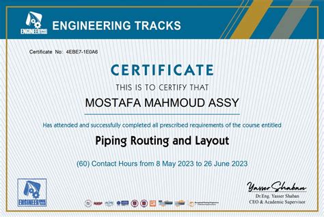 Mostafa Assy On Linkedin Design Engineering Training Piping