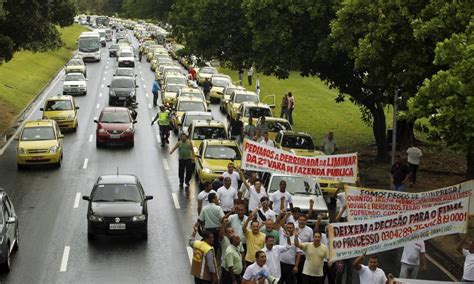 Protesto De Taxistas No Centro Do Rio Jornal O Globo