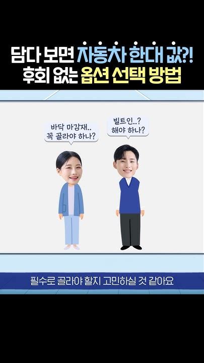 오히려 고르면 후회할 수 있는 유상옵션 Youtube