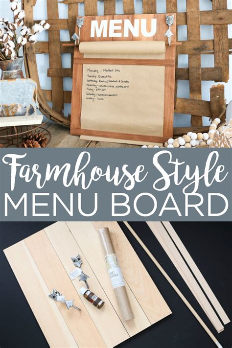 DIY Menu Board With Farmhouse Style The Country Chic Cottage
