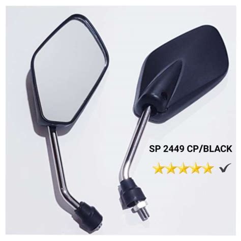 Jual KACA SPION SEPEDA MOTOR LISTRIK SPION SEPEDA MOTOR LISTRIK CARBON CP BLACK Di