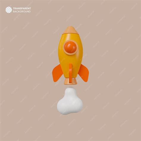 로켓 고립 된 3d 아이콘 무료 Psd 파일