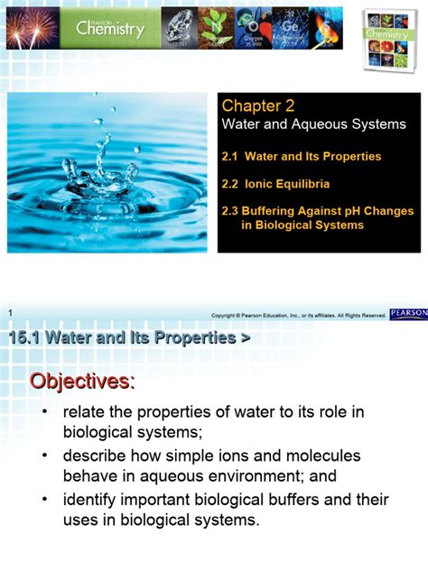 Chapter 2 Water And The Aqueous Environment Pdf Ph Chemical Polarity