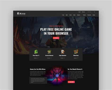 25 Top Gaming Website Templates Html