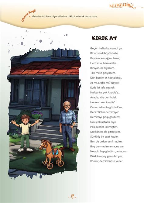 5 Sınıf Meb Yayınları 2 Kitap Türkçe Ders Kitabı Sayfa 57 Cevapları