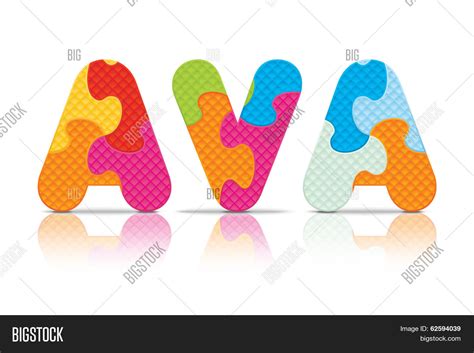 Ava Written Alphabet Vector And Photo Free Trial Bigstock