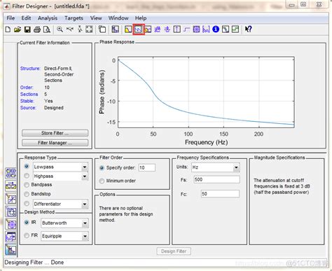 Matlab Filter Designer输出滤波器代码 Matlab滤波器设置mob64ca1419e0cc的技术博客51cto博客