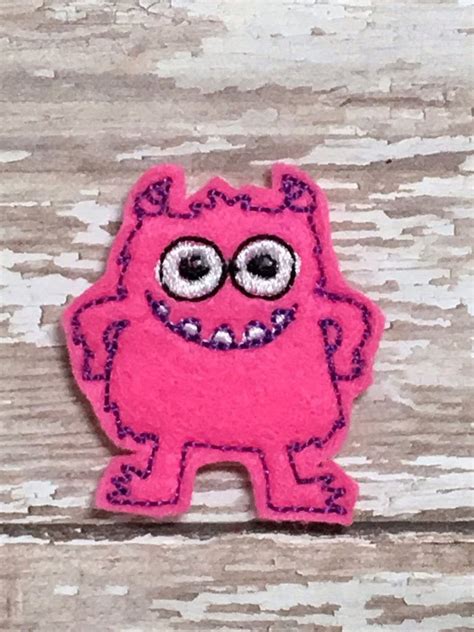 Monster Feltie Monster Felties Feltie Felties Pink Etsy