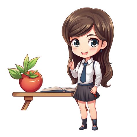 Cute Teacher Back To School Clipart Ai Generative 27237880 Png