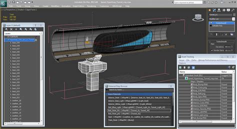 Speed Hyperloop Tunnel Section 3d Model Turbosquid 1292140