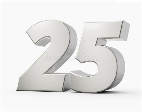 Numbers Silver 25 Stock Illustrations 124 Numbers Silver 25 Stock