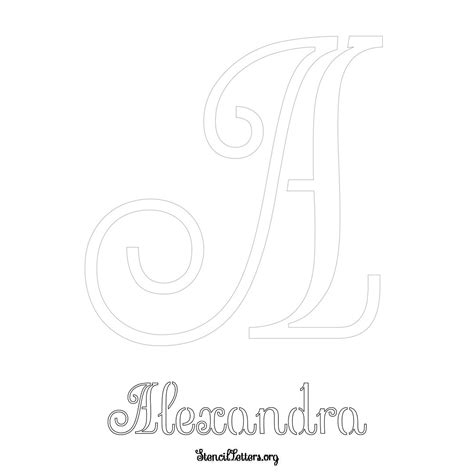 Alexandra Free Printable Name Stencils With 6 Unique Typography Styles