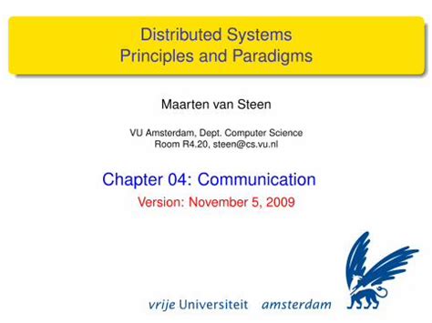 PDF Distributed Systems Principles And Paradigmsuet Vnu Edu Vn Chauttm Ds2010 Slides Slides