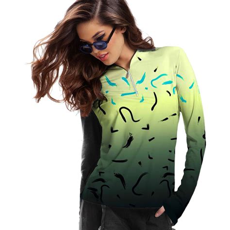 Jamie Sadock Sunsense Long Sleeve Kramer Chic Limeglo Print Style