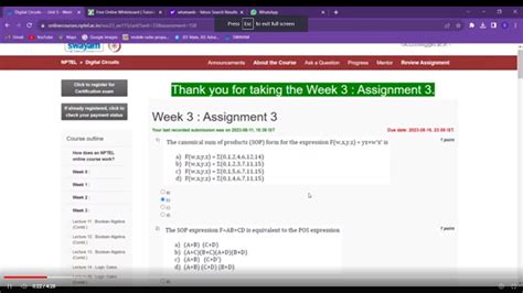 Digital Circuits Week3 Assignment Solution Nptel Nptel Iit Nptel2023