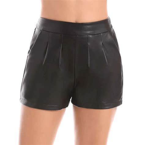 Black Leather Shorts Women Attileo Leather Usa