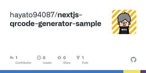 github hayato94087 nextjs qrcode generator sample