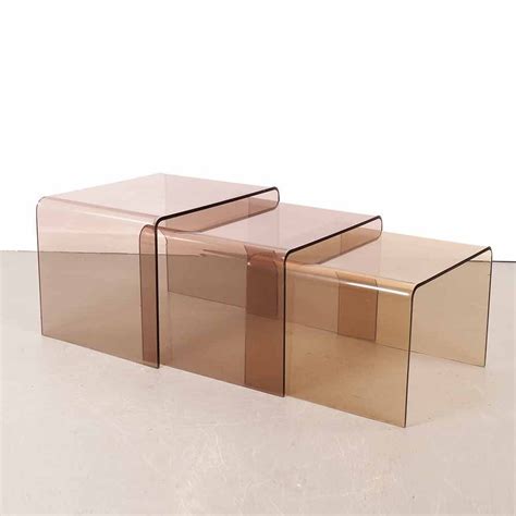 Smoked Acrylic Nesting Tables 1970s 246751