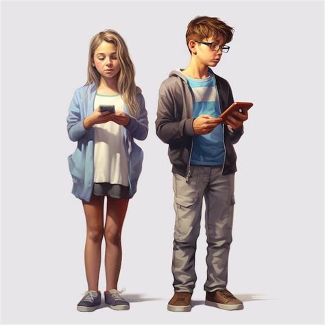 Premium Photo A Generation Addicted To Gadgets