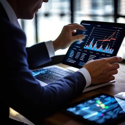 Premium Ai Image Businessman Analyzing Data