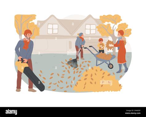 Fall Clean Up Isolated Concept Vector Illustration Stock Vector Image