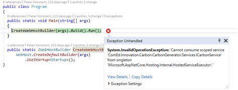 c dependency injection cannot consume scoped stack overflow