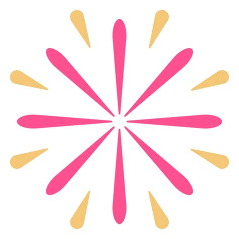 Design Png E Svg De Golpe De Fogo De Artifício Em Forma De Flor