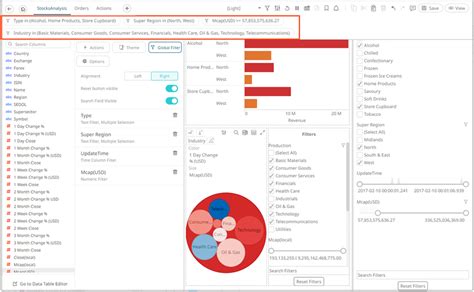 Viewing Active Filters