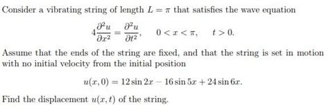 solved ət2 consider a vibrating string of length l that