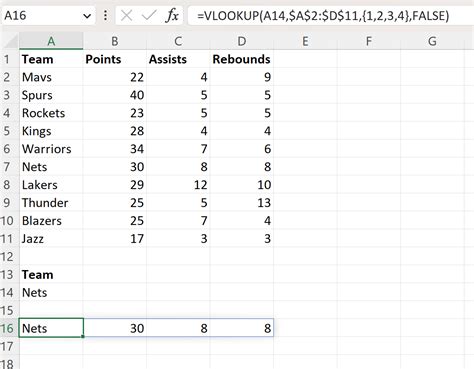 Excel How To Use VLOOKUP To Return Entire Row