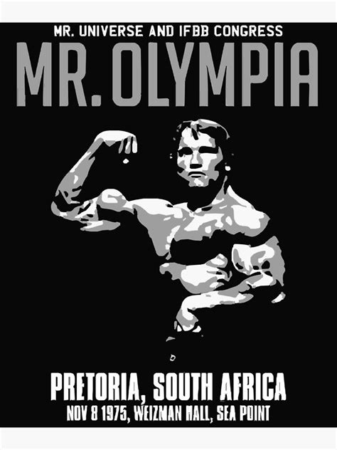 Arnold Schwarzenegger Mr Olympia Poster For Sale By Minjugauxor