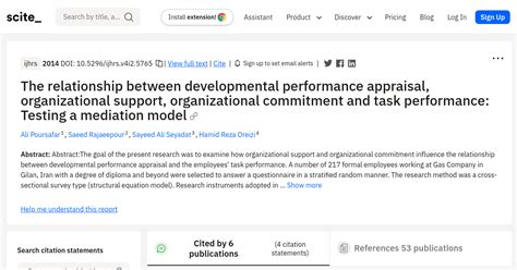 The Relationship Between Developmental Performance Appraisal Organizational Support