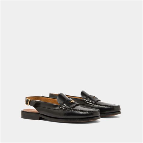 Slingback Loafers With Gold Details In Glazed Leather Jonak