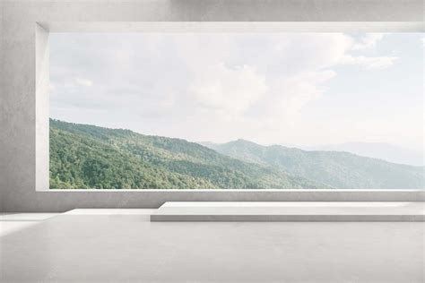 Download Empty Room With Mountains Wallpaper