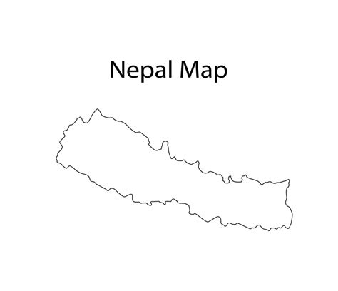 Nepal Map Line Art Vector Illustration 15938689 Vector Art At Vecteezy