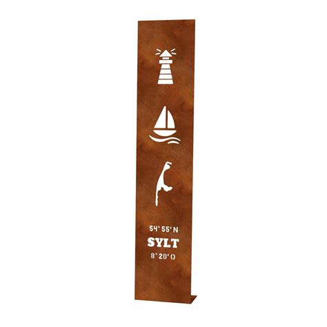 Stele Sylt Aus Cortenstahl Meiller Metalldesign