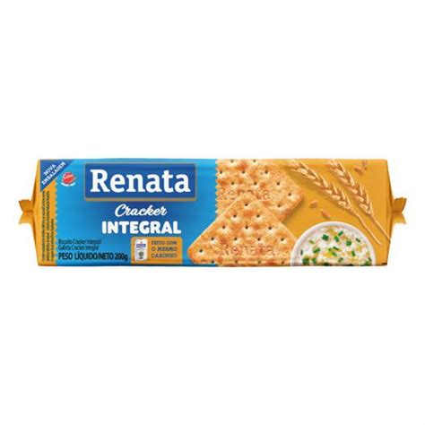 Biscoito Cream Cracker Integral Renata Pacote 200g Sonda Supermercado