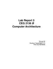 Lab Report Pdf Lab Report Ceg B Computer Architecture Group Huairuo Yang