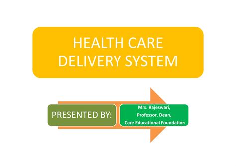 Health Care Delivery System In India Ppt