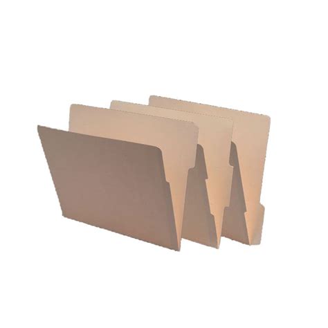 Manila Letter Size Reinforced End Tab Folder With 1 3 Cut Assorted End
