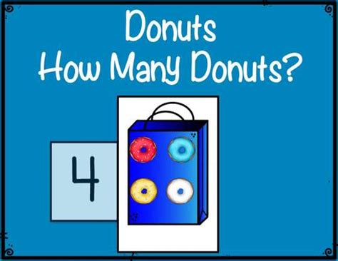 Donuts Counting Games How Many Donuts Numerals And Number Words Tpt