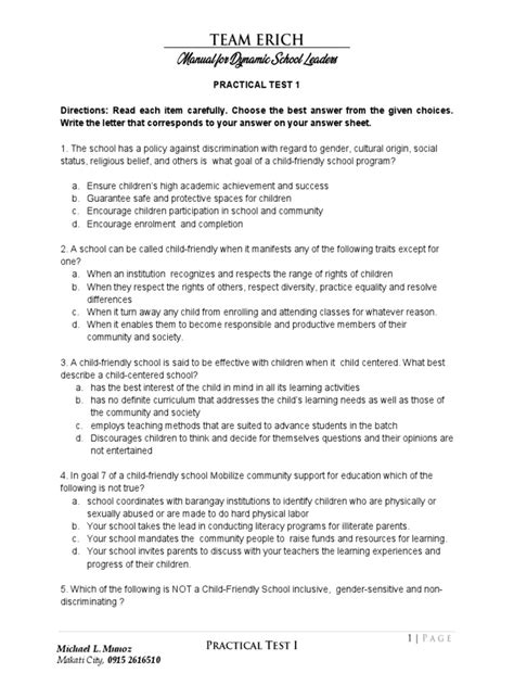 Practical Test 1 Pdf