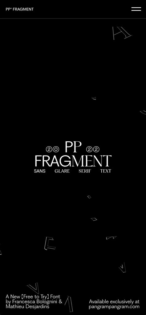 Pp Fragment Font · Dark Themed Websites