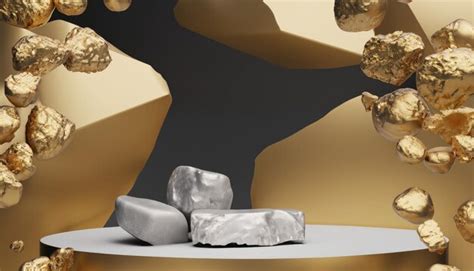Premium Photo D Render Abstract Background With Golden Rock
